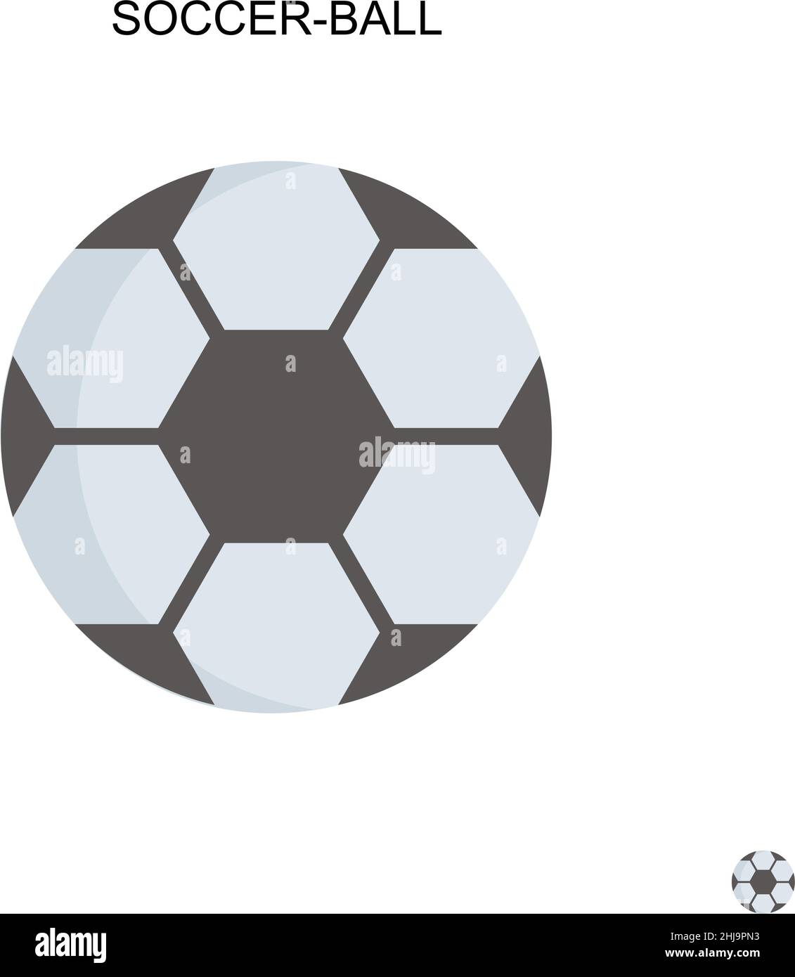 Soccer-ball Simple vector icon. Illustration symbol design template for ...