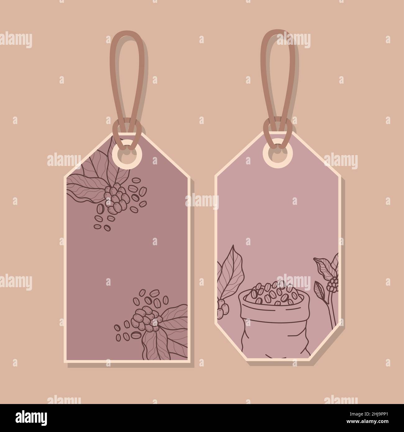 pink coffee labels Stock Vector Image & Art - Alamy