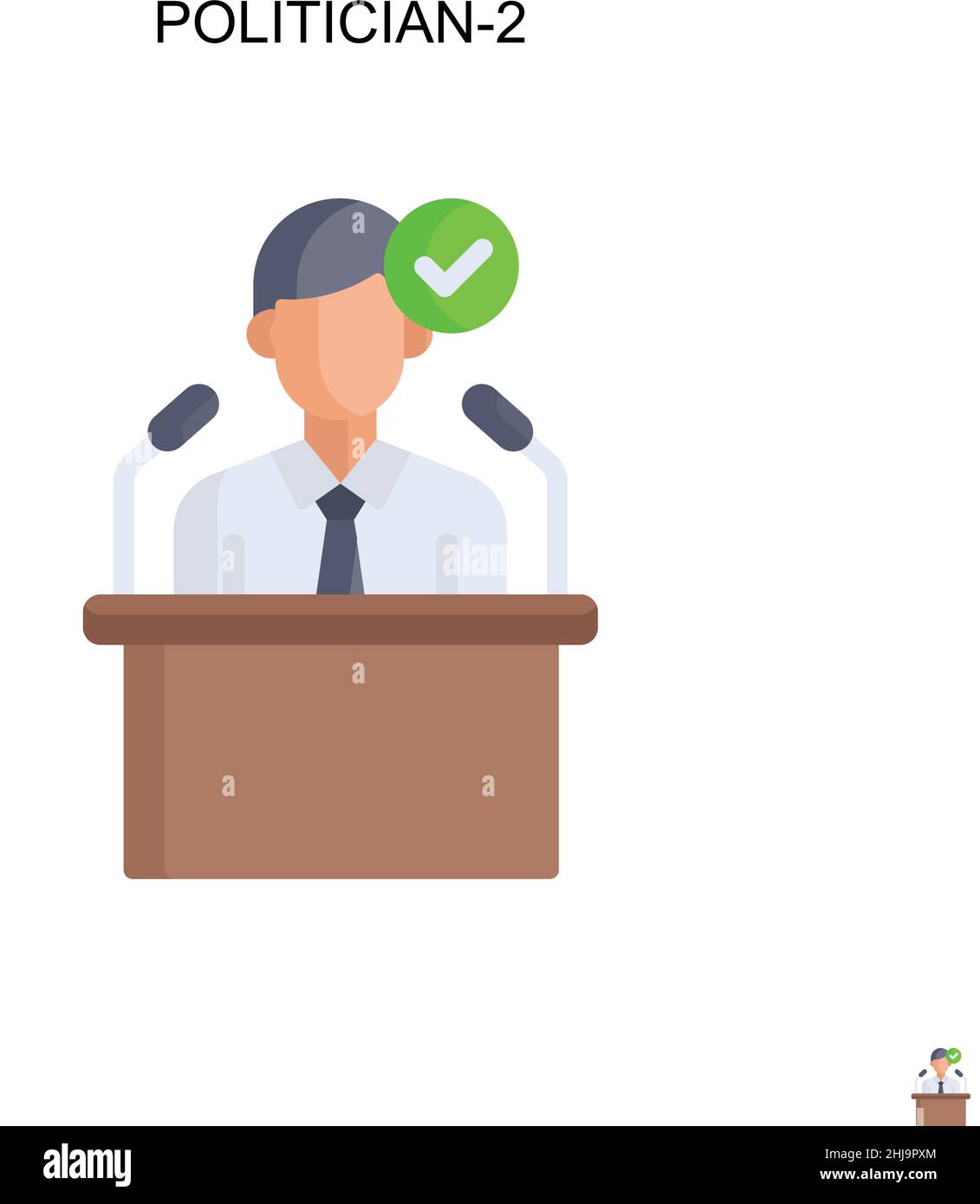 Politician-2 Simple vector icon. Illustration symbol design template ...