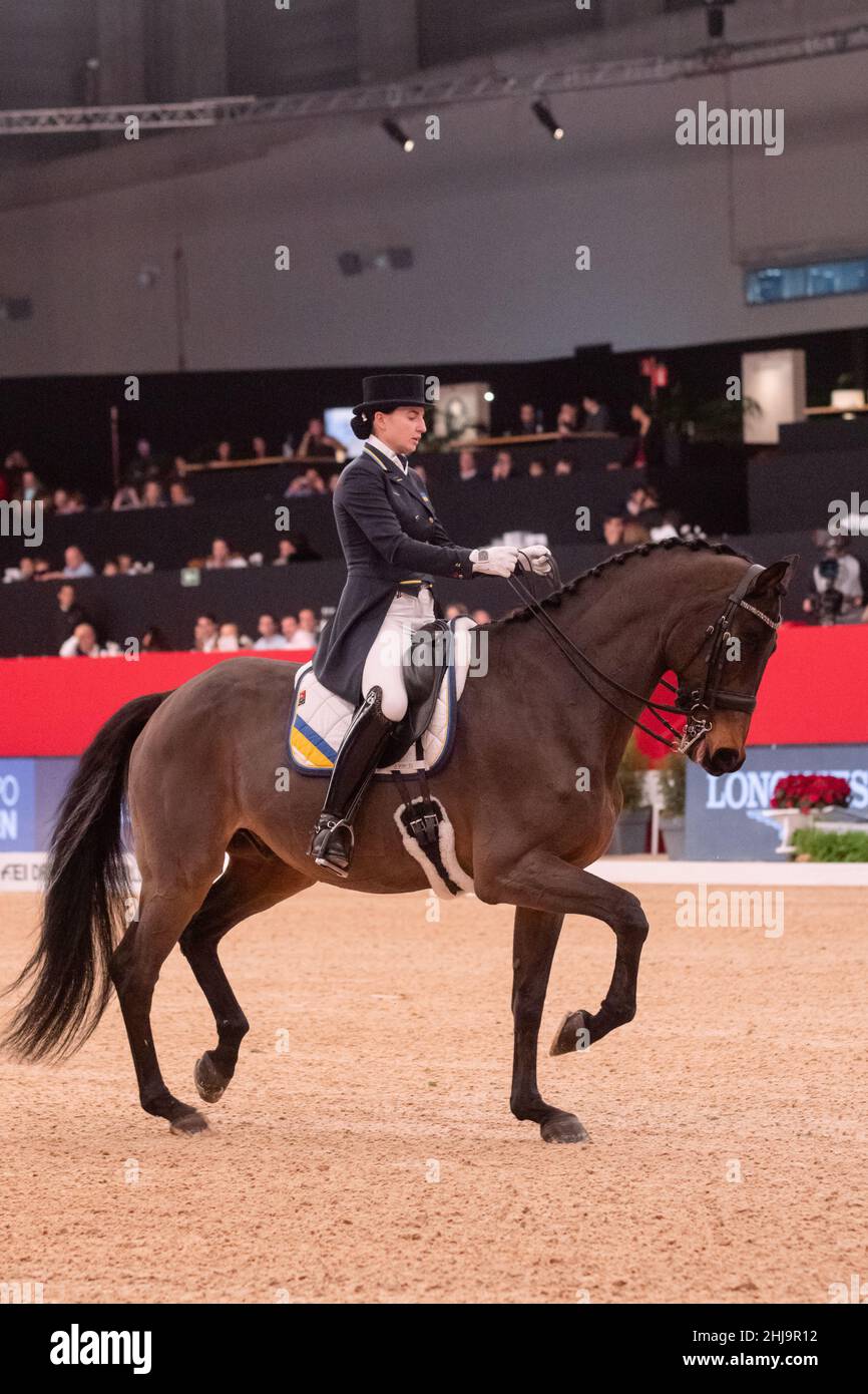 Inna Logutenkova & Fleraro UKR during Longines FEI World Cup 2019 on ...