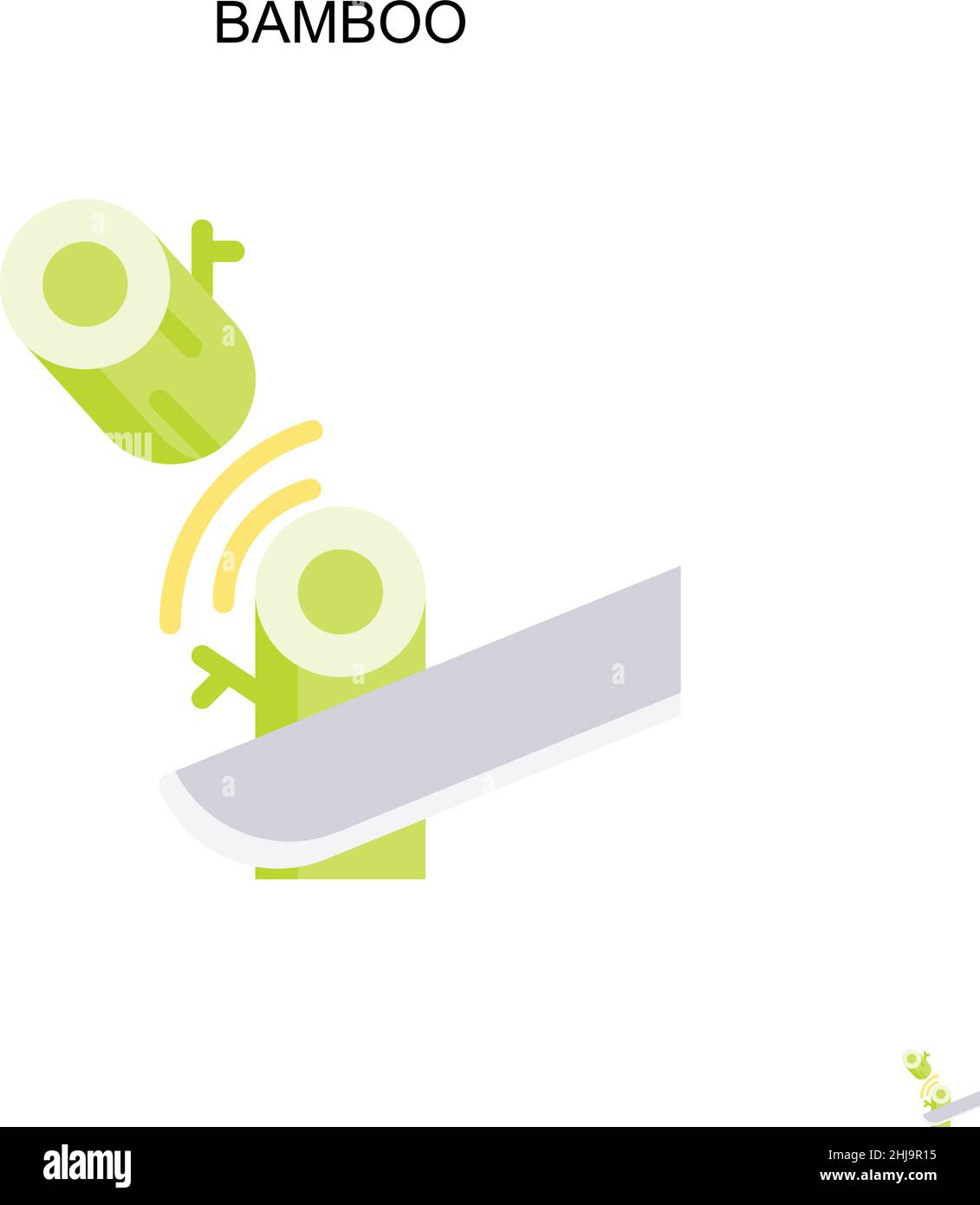 Bamboo Simple vector icon. Illustration symbol design template for web ...