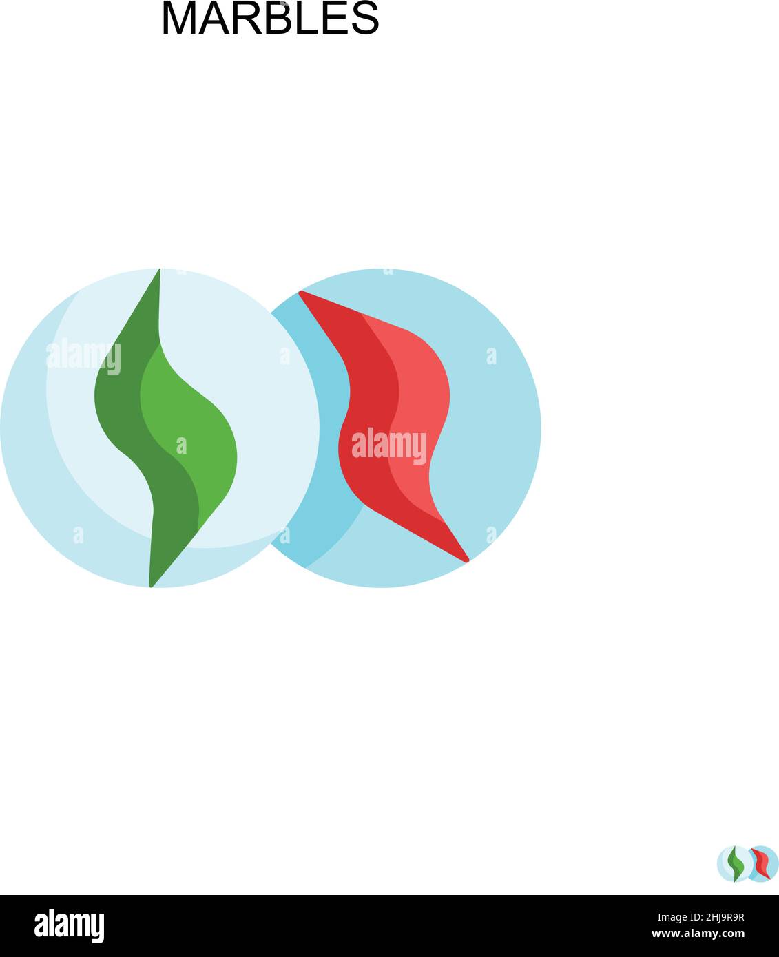 Marbles Simple vector icon. Illustration symbol design template for web ...