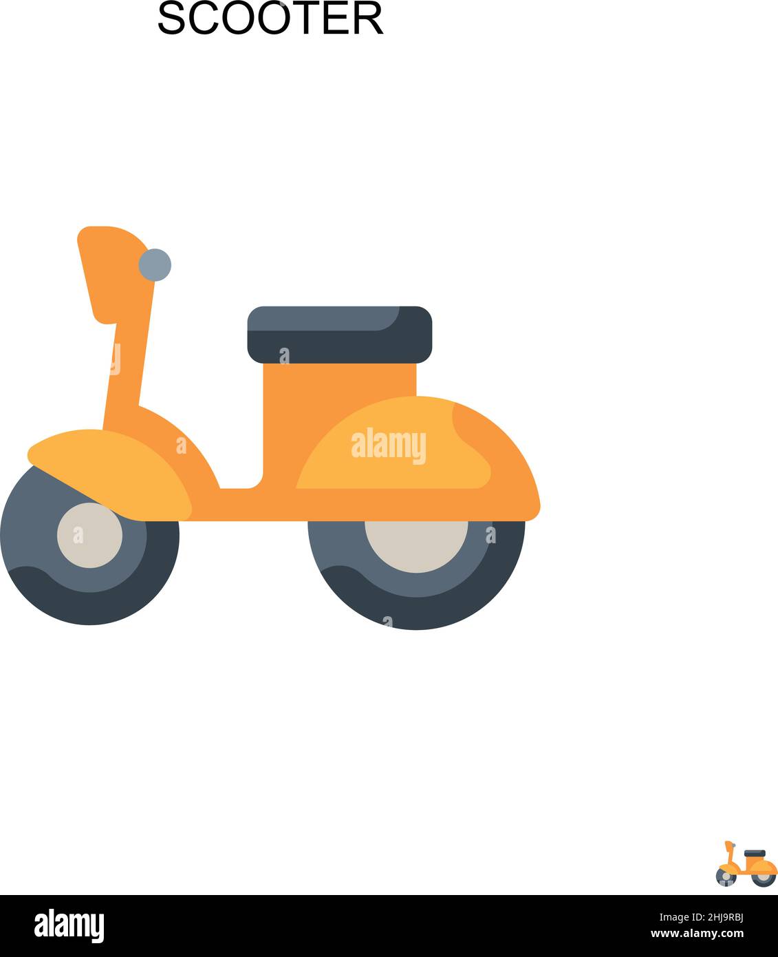 Scooter Simple vector icon. Illustration symbol design template for web ...