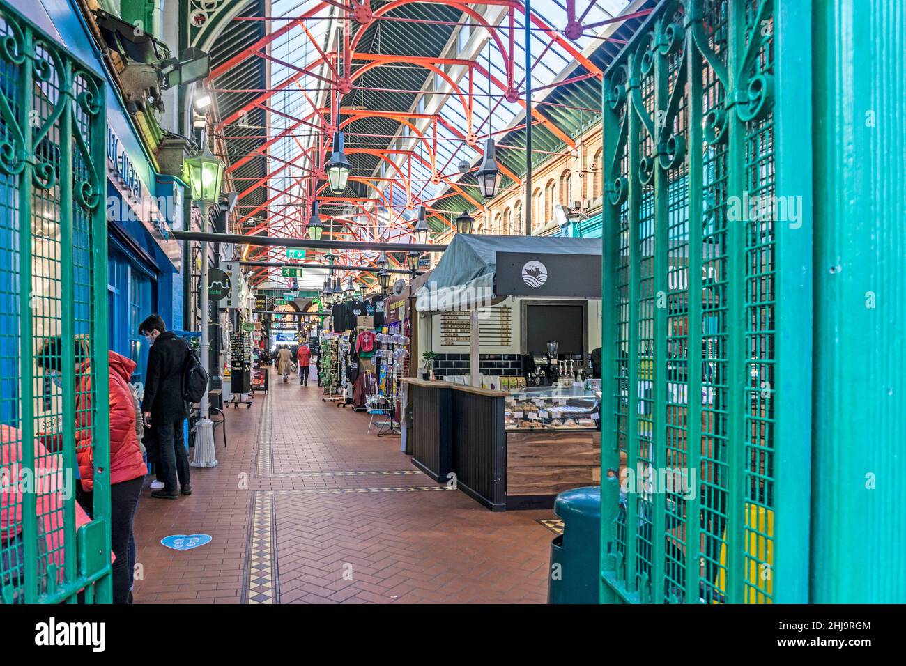 The Georges Street Arcade off Georges Street in Dublin. A shopping ...