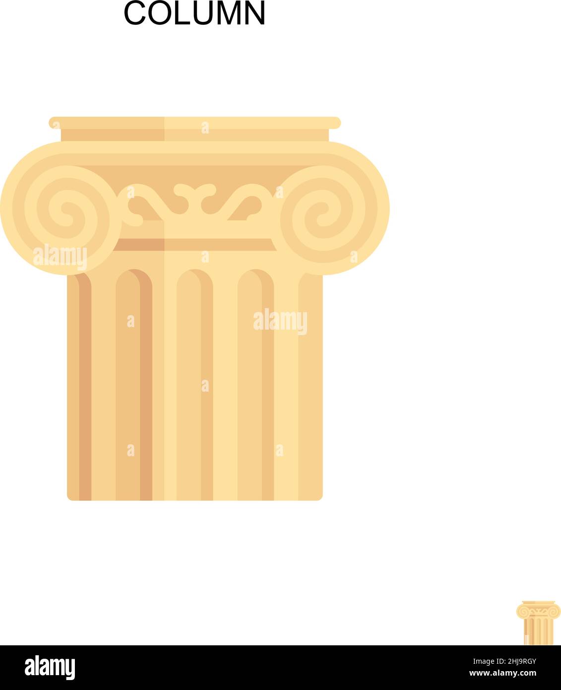 Column Simple vector icon. Illustration symbol design template for web ...