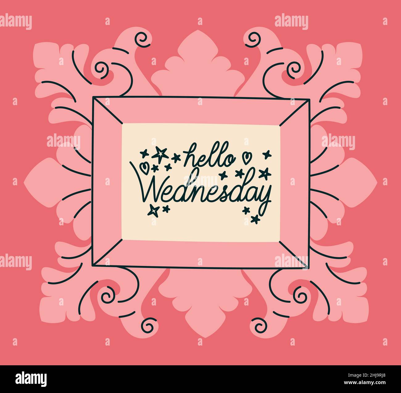 frame of hello wednesday Stock Vector Image & Art - Alamy