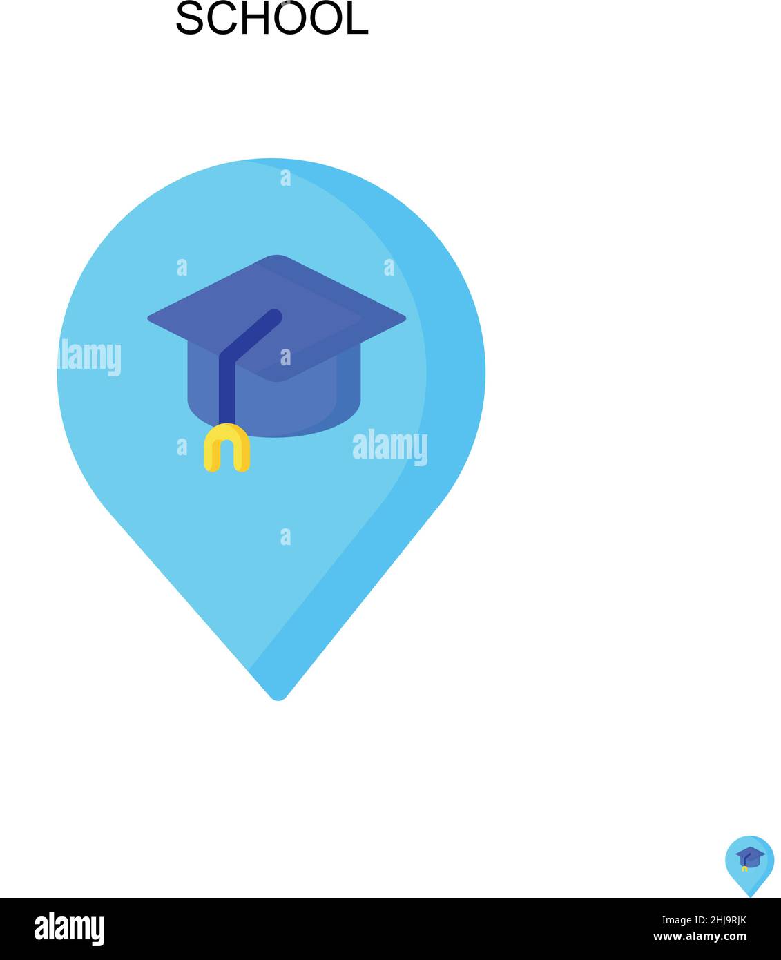 School Simple vector icon. Illustration symbol design template for web ...