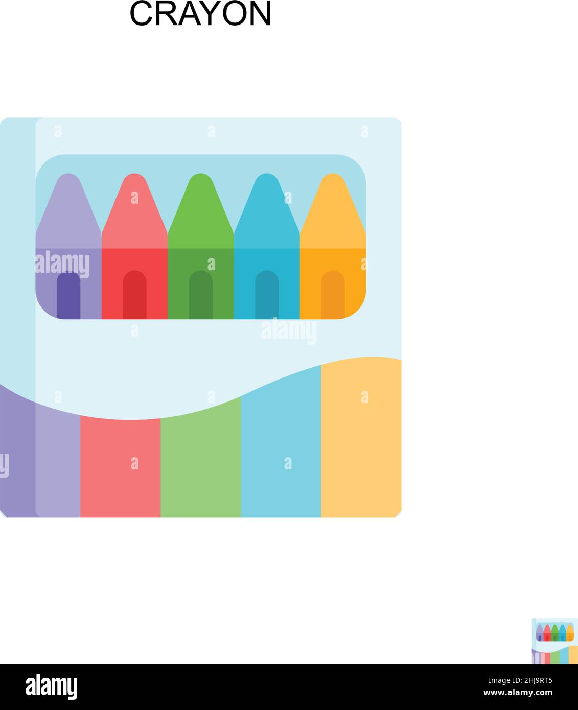 Crayon Simple vector icon. Illustration symbol design template for web ...