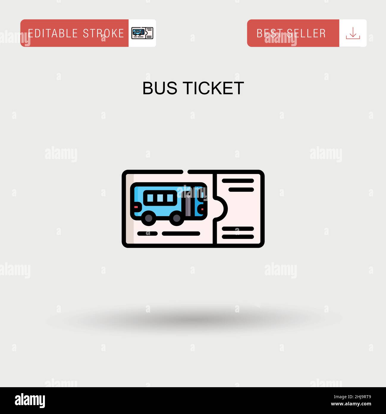 Bus ticket vector icon Stock Vector Images - Alamy