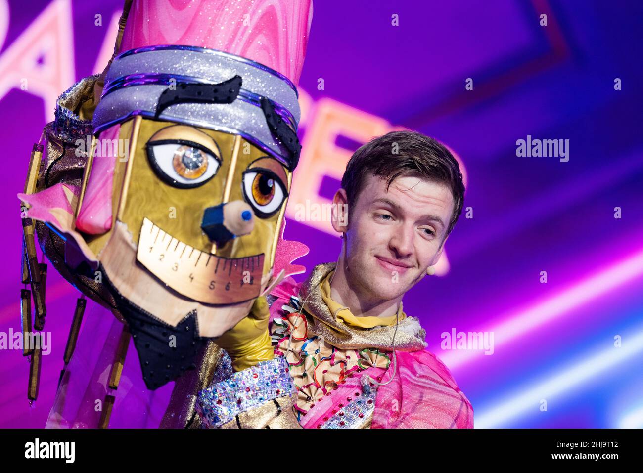 Cologne, Germany. 27th Jan, 2022. Timur Bartels, actor, is on stage as ...