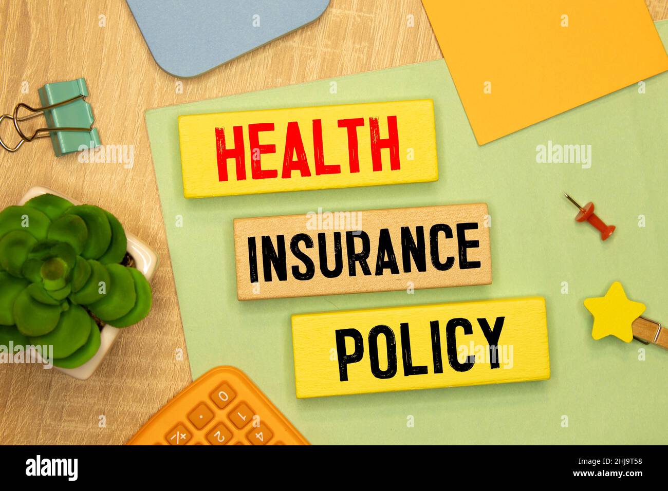 Health Insurance written on price tag sign and stethoscope. Medicine ...