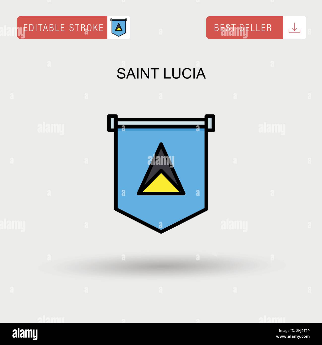 St lucia piton beach Stock Vector Images - Alamy