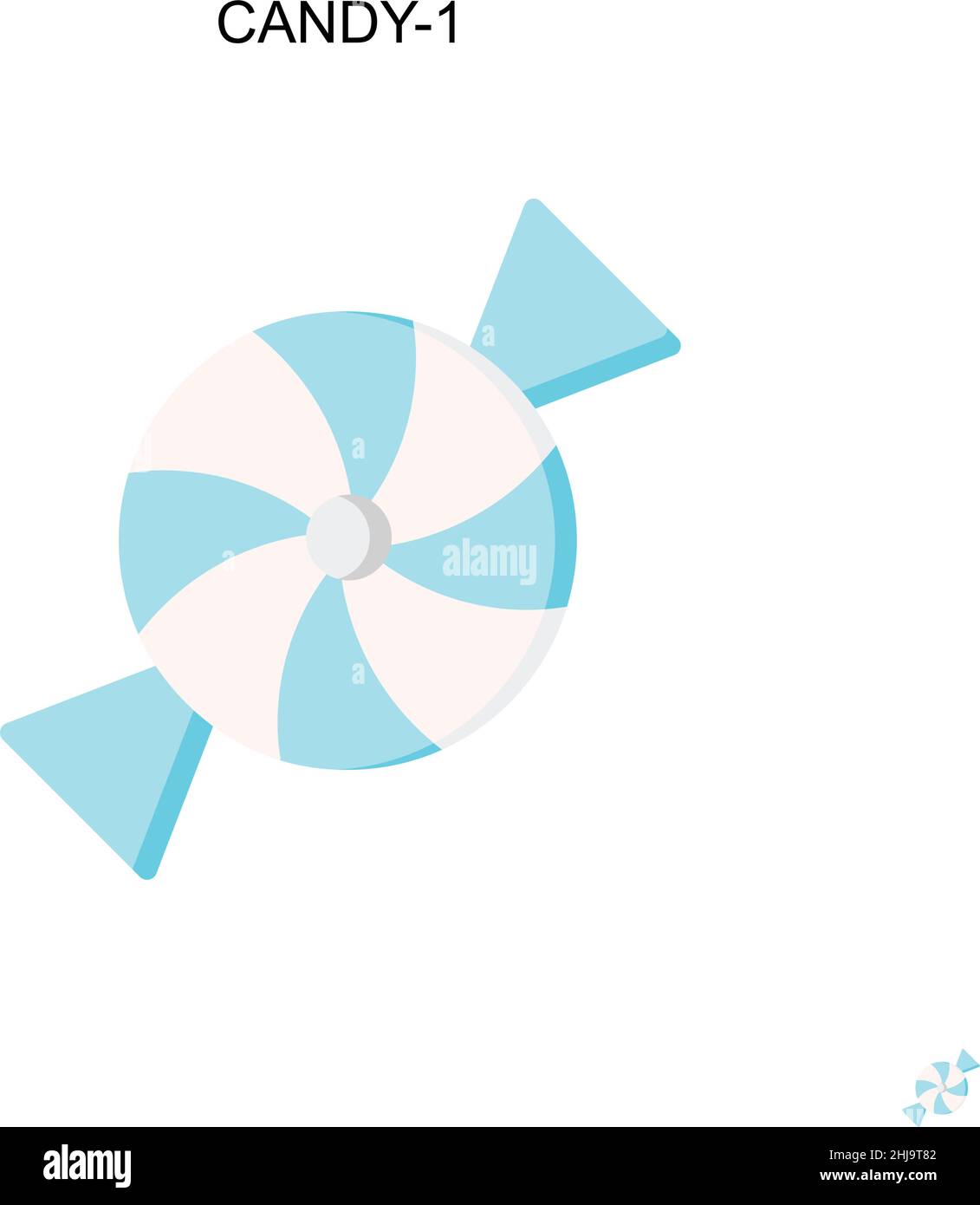 Candy-1 Simple vector icon. Illustration symbol design template for web ...
