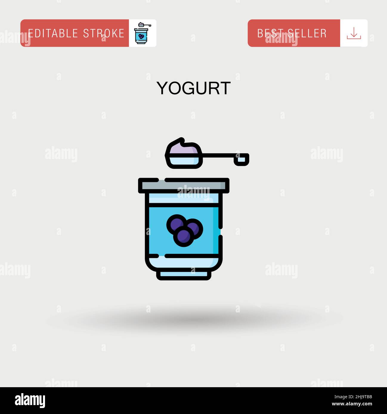 Yogurt Simple vector icon Stock Vector Image & Art - Alamy