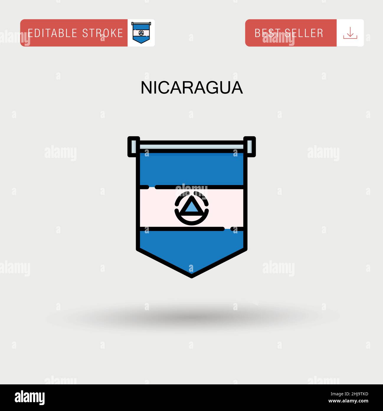 Nicaragua Simple vector icon Stock Vector Image & Art - Alamy