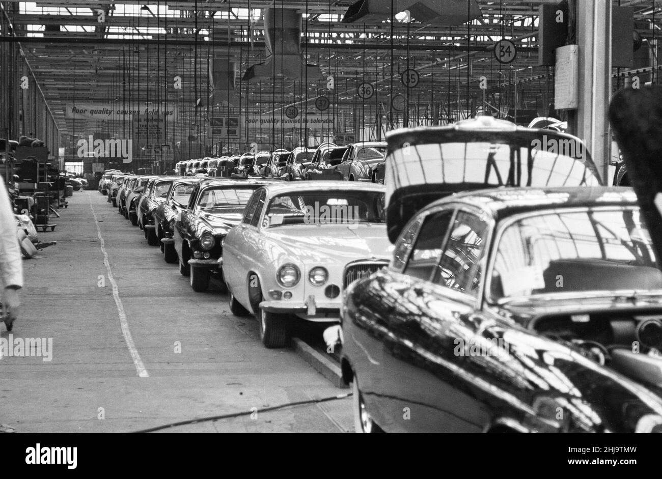 General scenes showing the new Jaguar cars coming off the production ...