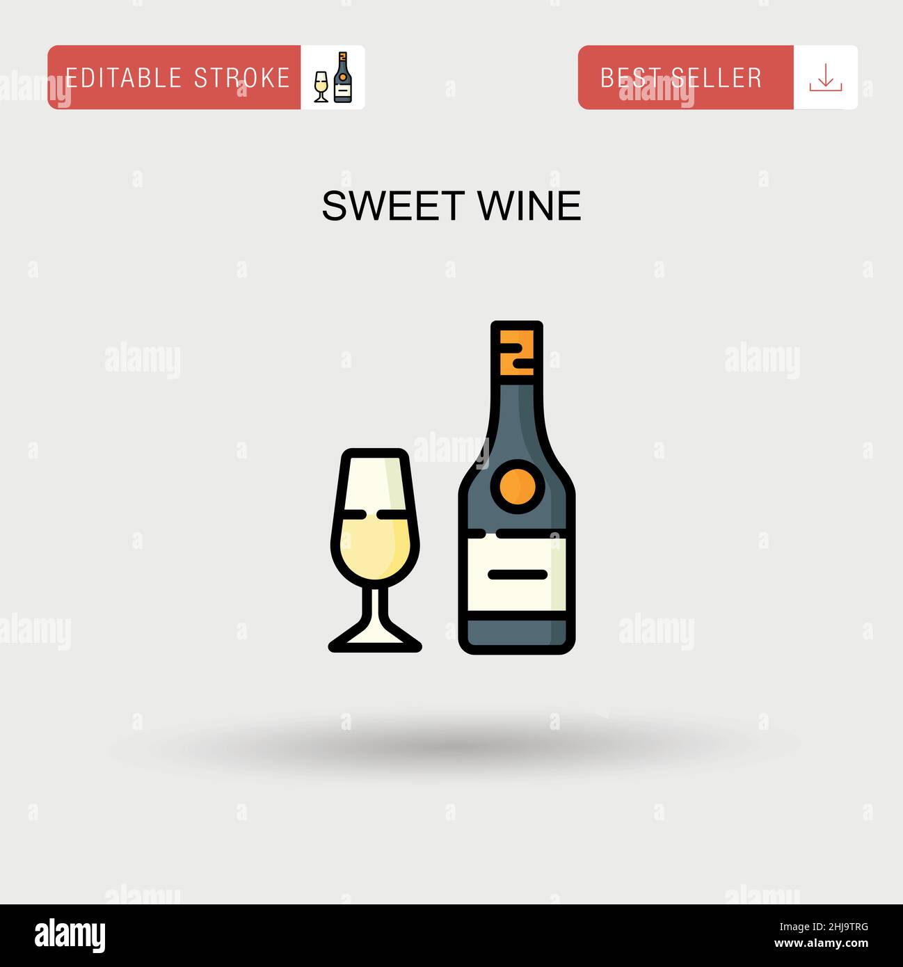 Sweet wine Simple vector icon Stock Vector Image & Art - Alamy