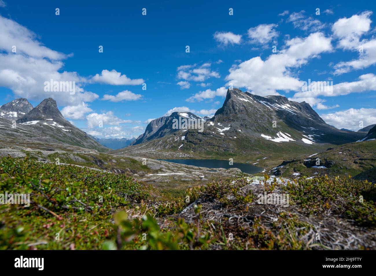 Beautiful view of a Norwegian mountain range Stock Photo - Alamy