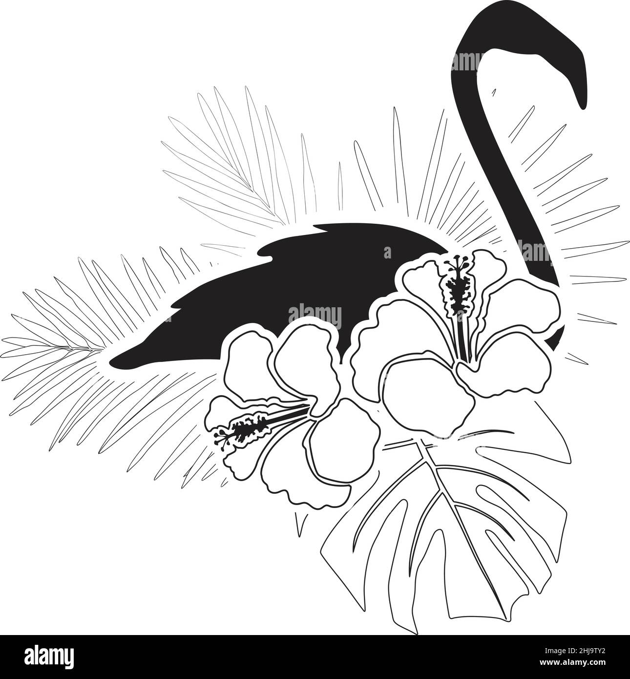 Hawaii flamingo Cut Out Stock Images & Pictures - Alamy