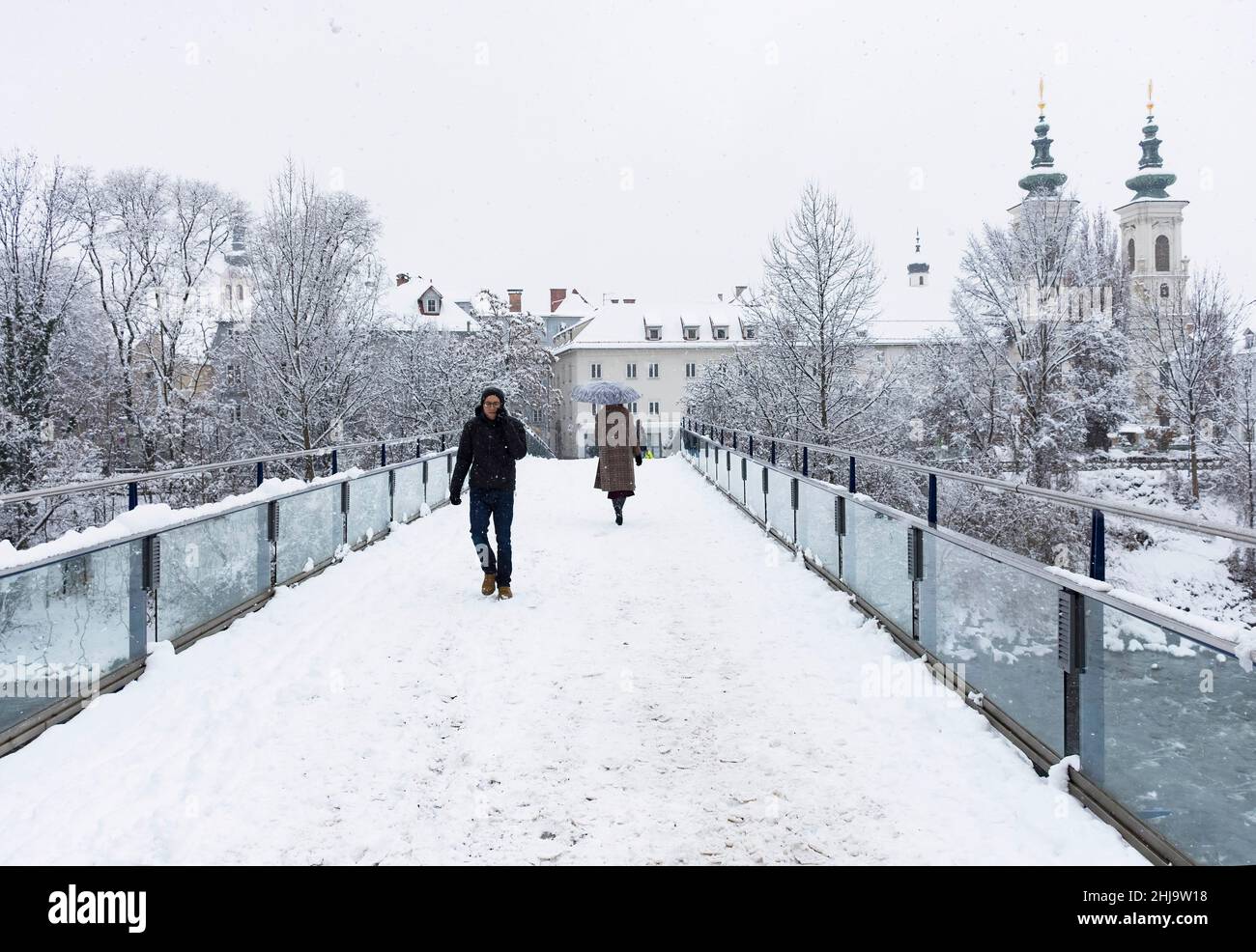 Winter landscape mariahilfer church hi-res stock photography and images ...