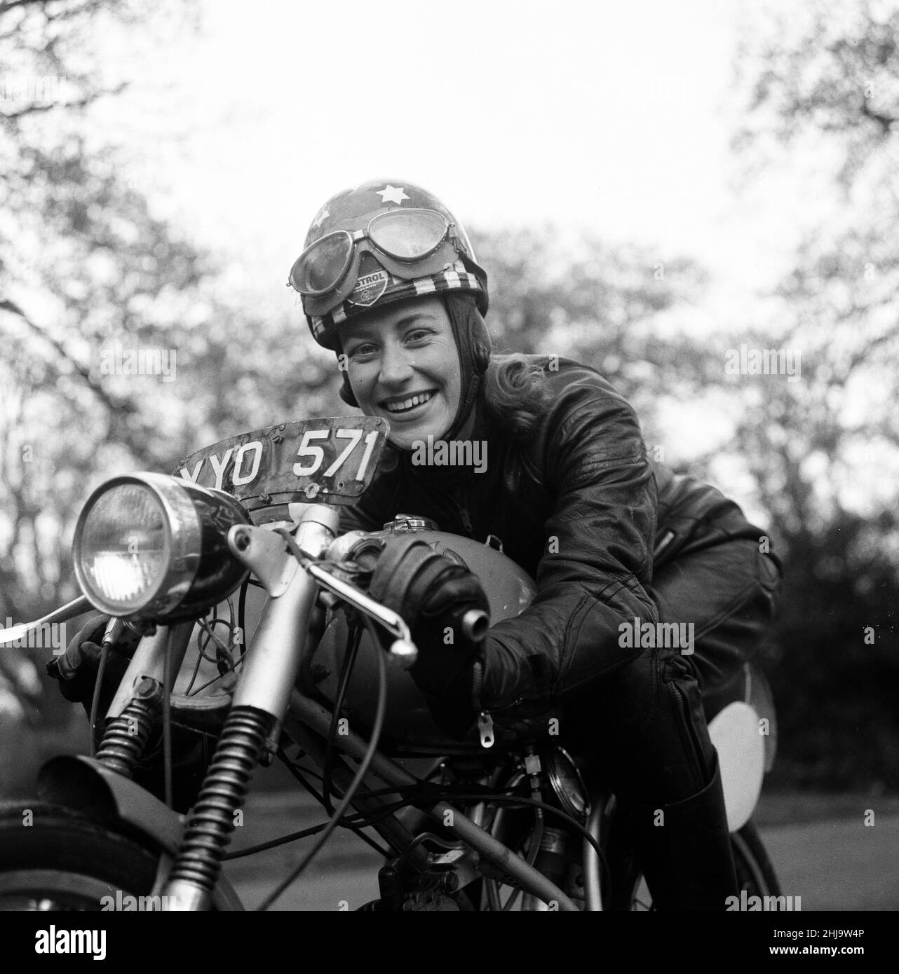 Beryl Swain, housewife and motorcycle road racer from London, she will ...