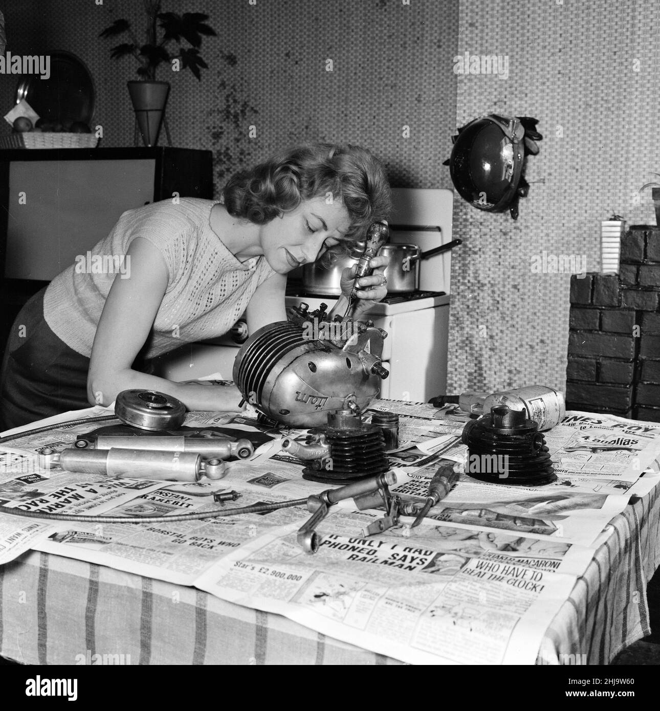 Beryl Swain, housewife and motorcycle road racer from Walthamstow ...