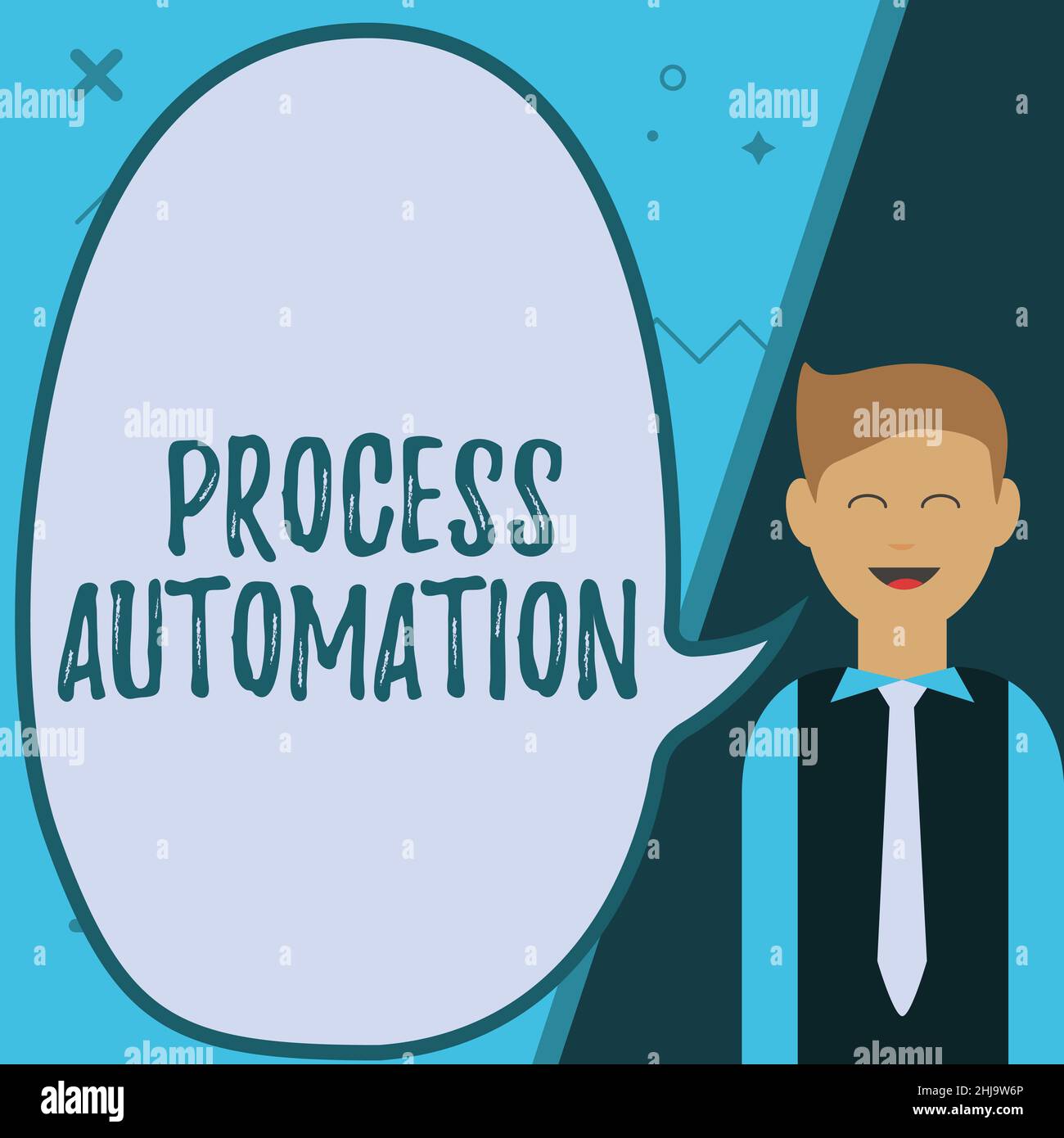 Writing displaying text Process Automation. Word Written on the use of ...