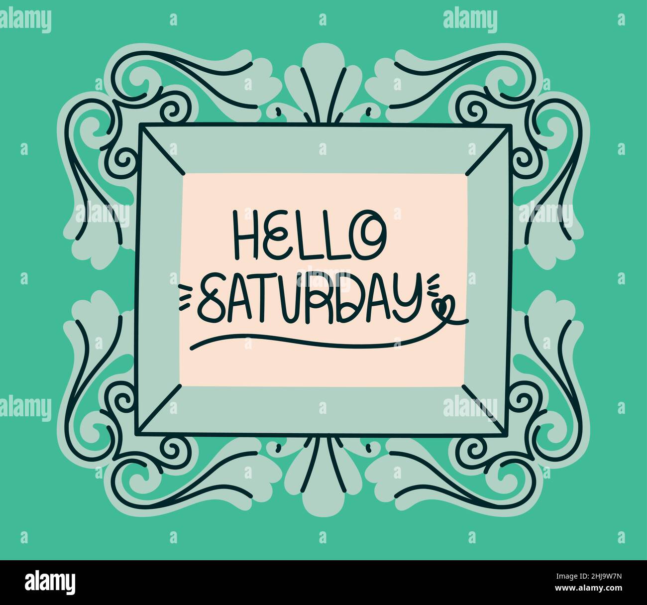 Hello saturday Stock Vector Images - Alamy