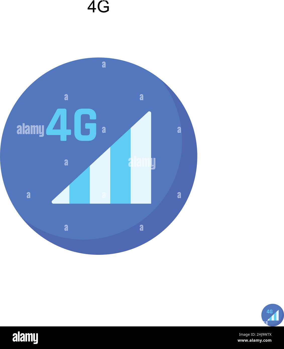 4g Simple vector icon. Illustration symbol design template for web ...