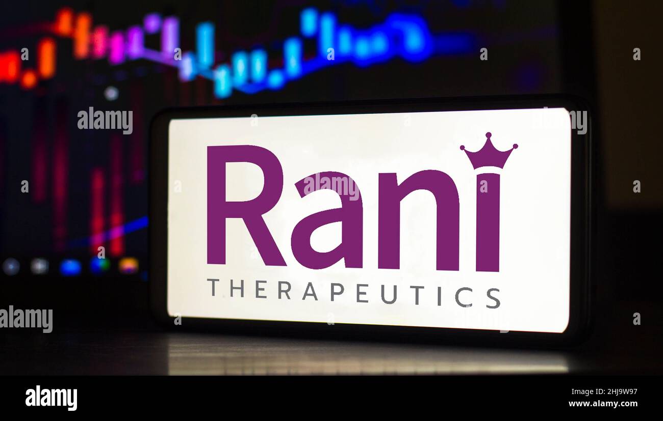 In this photo illustration, a Rani Therapeutics Holdings logo seen ...