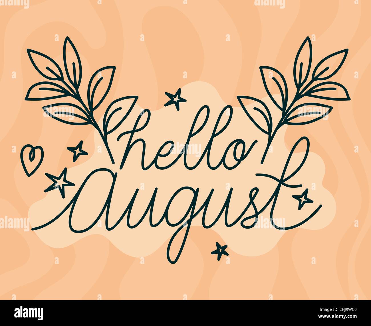 card of hello august Stock Vector Image & Art - Alamy