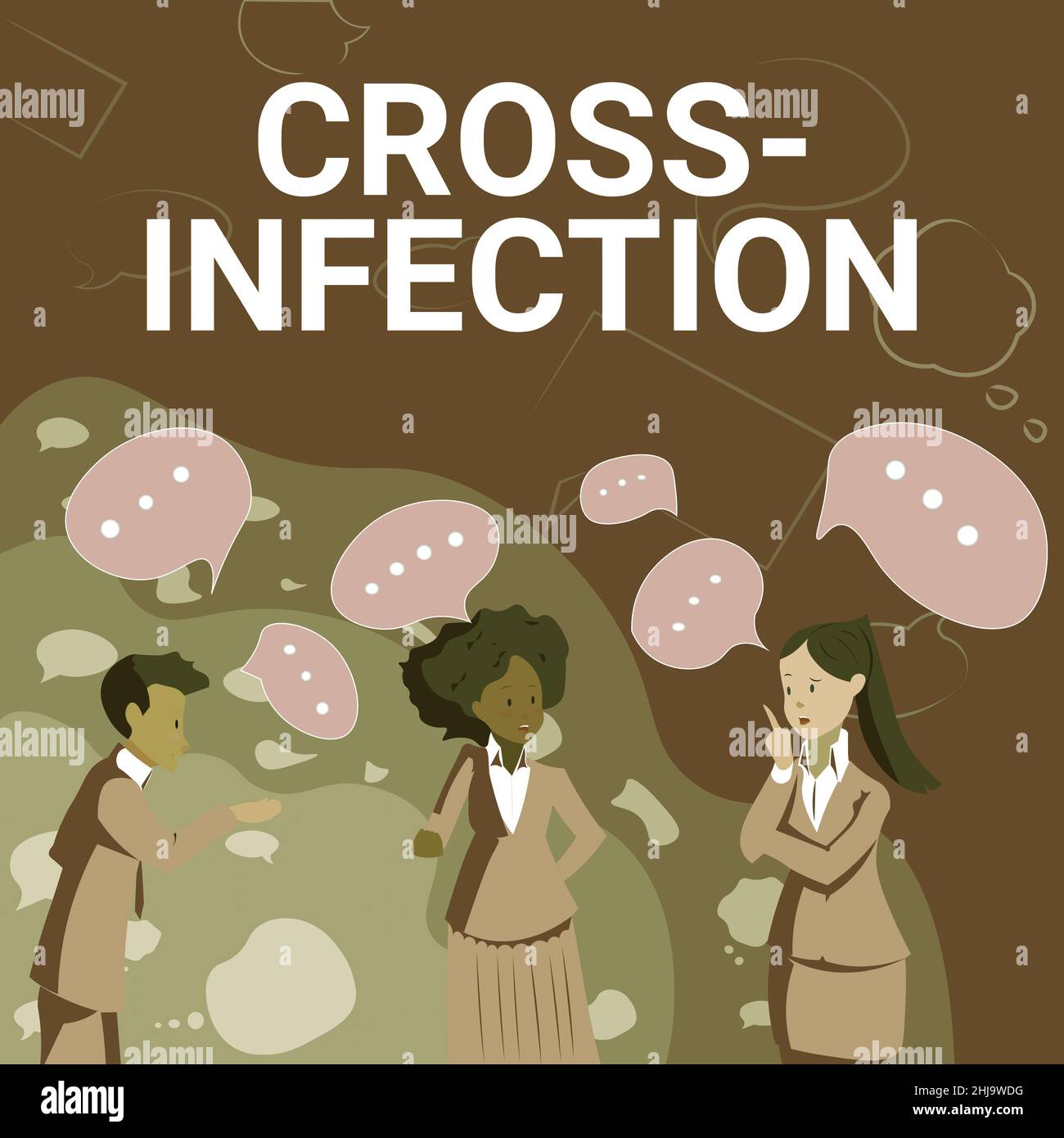 Conceptual display Cross Infection. Business approach diseasecausing ...