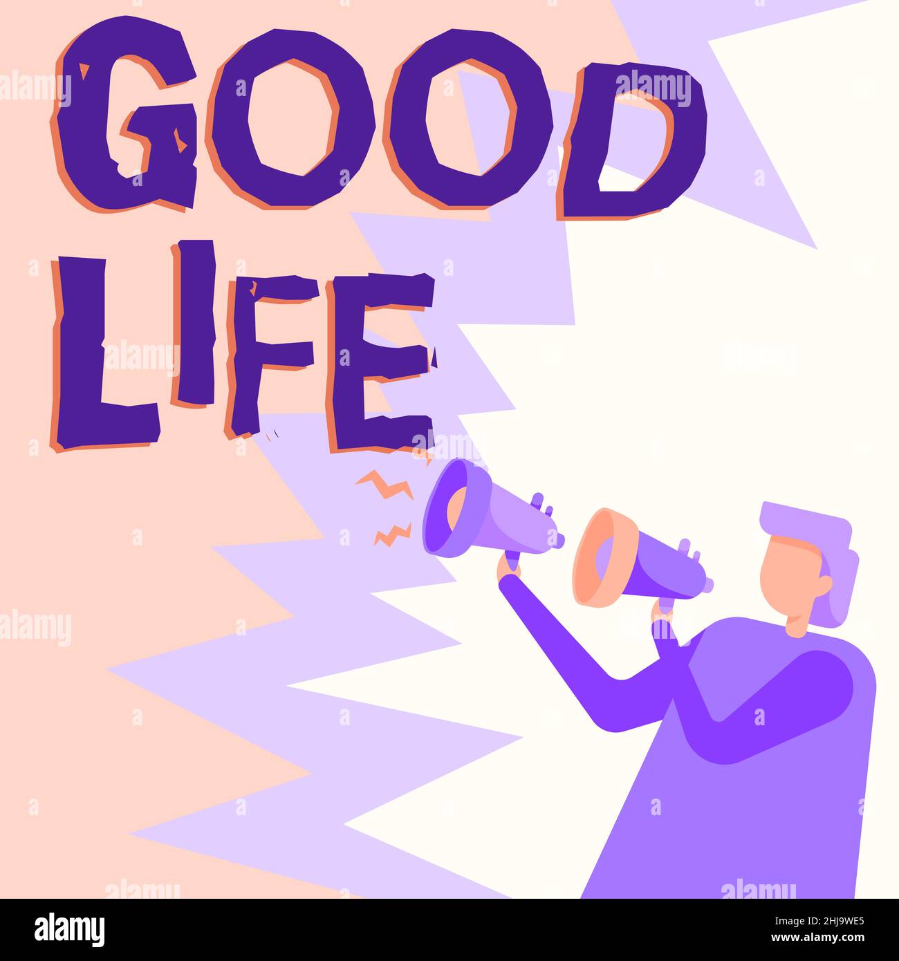 Conceptual caption Good Life. Concept meaning living in comfort and ...