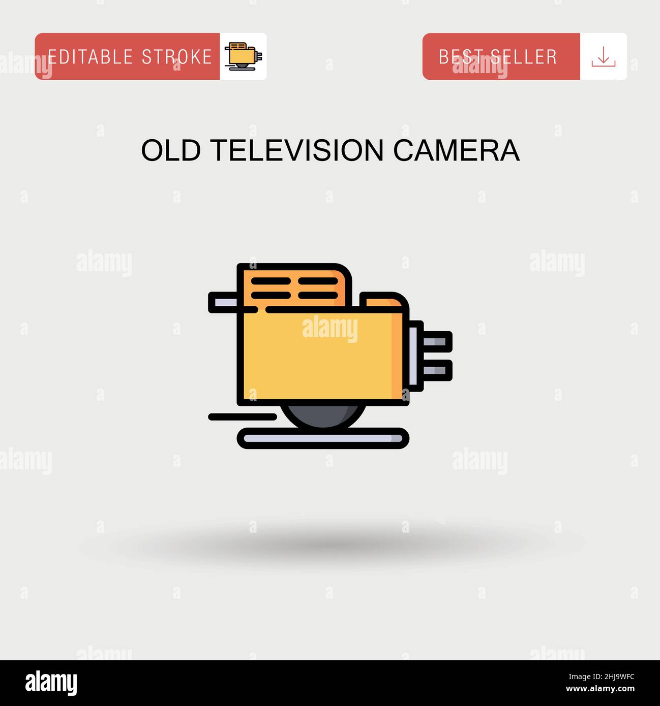 Old television camera Simple vector icon Stock Vector Image & Art - Alamy