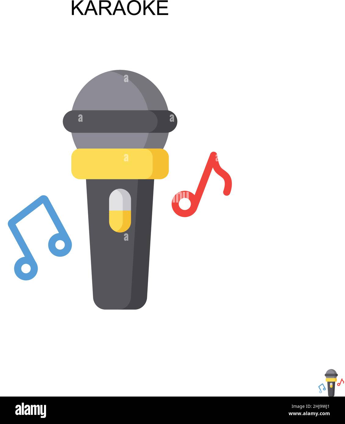 Karaoke Simple vector icon. Illustration symbol design template for web ...