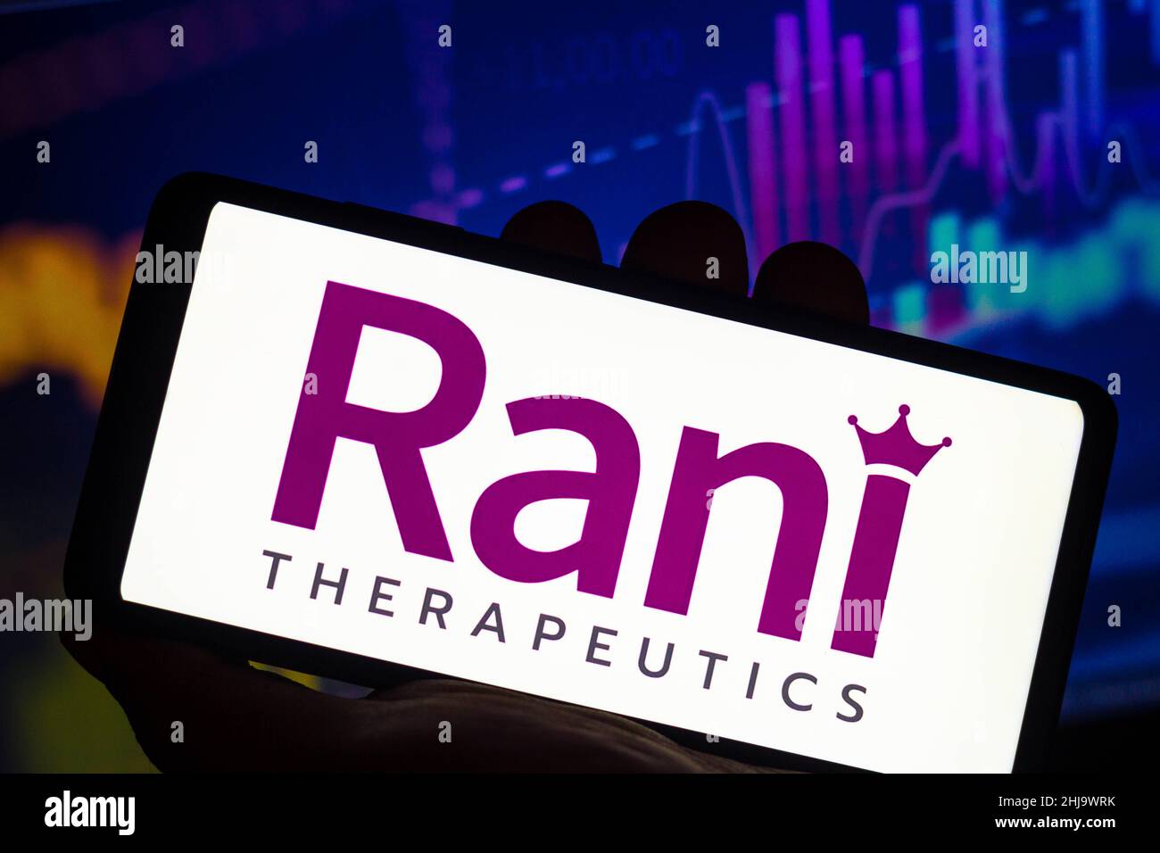 In this photo illustration, a Rani Therapeutics Holdings logo seen ...