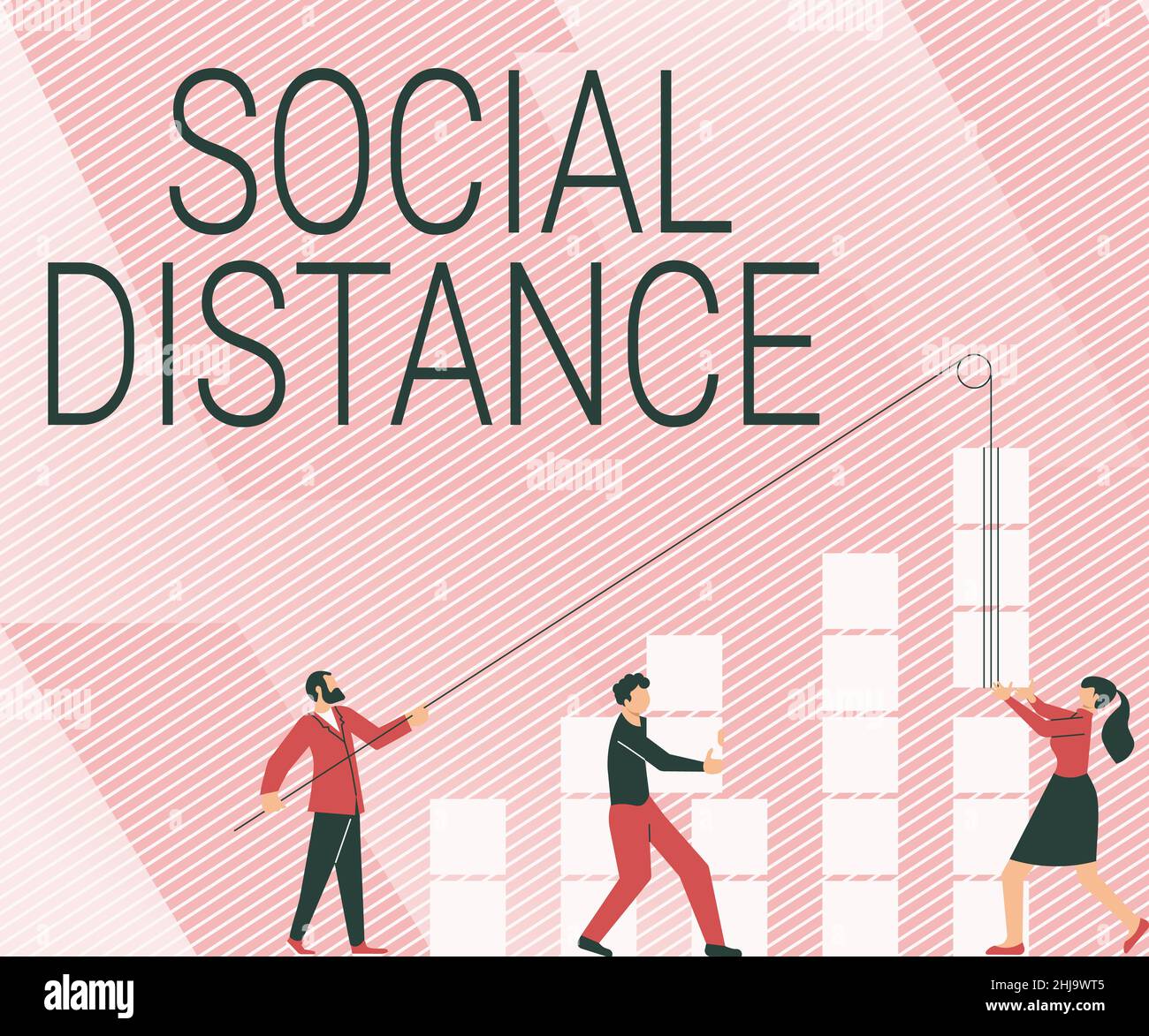 Handwriting text Social Distance. Concept meaning degree of acceptance ...