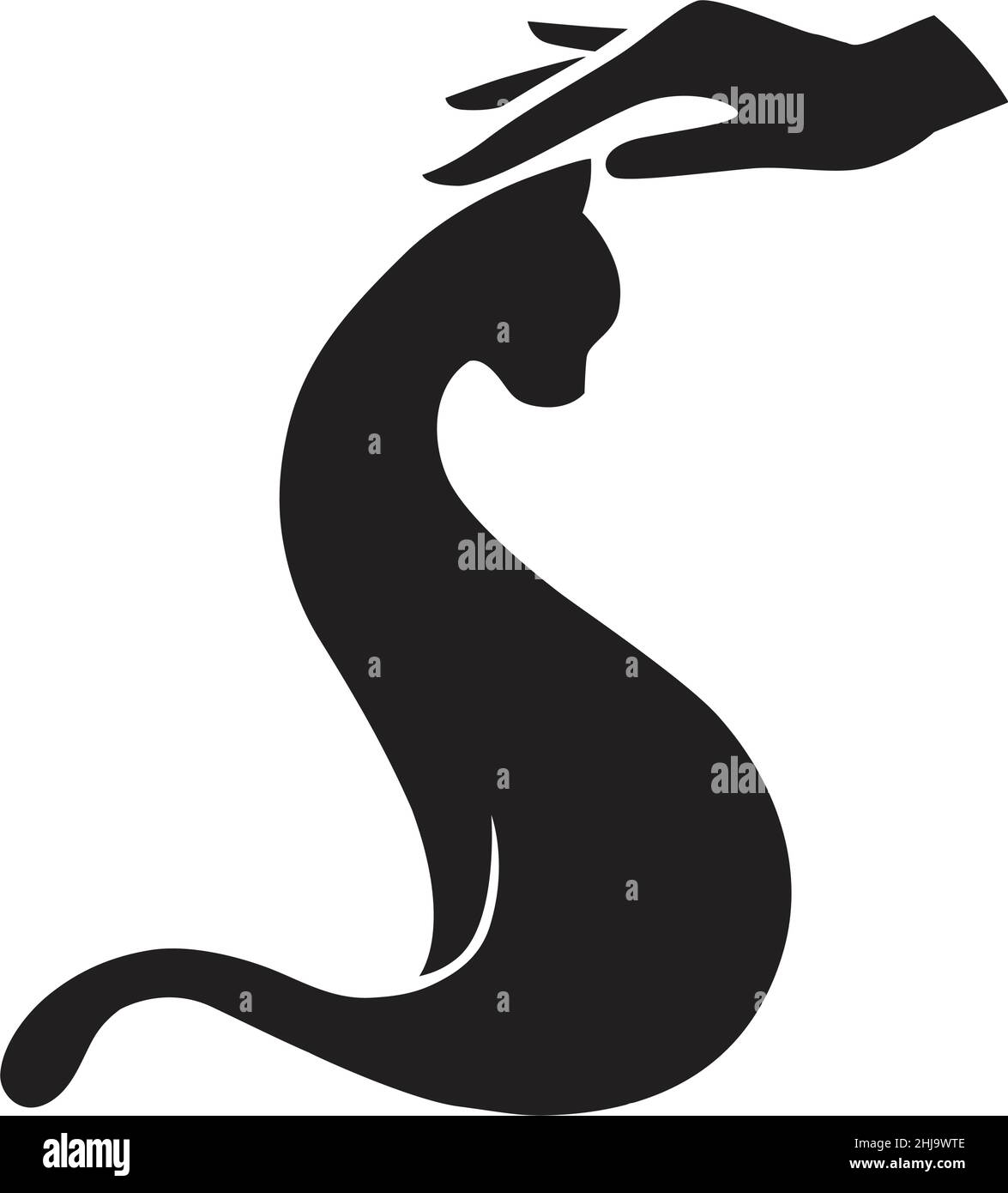 Female hand pet cat Cut Out Stock Images & Pictures - Alamy