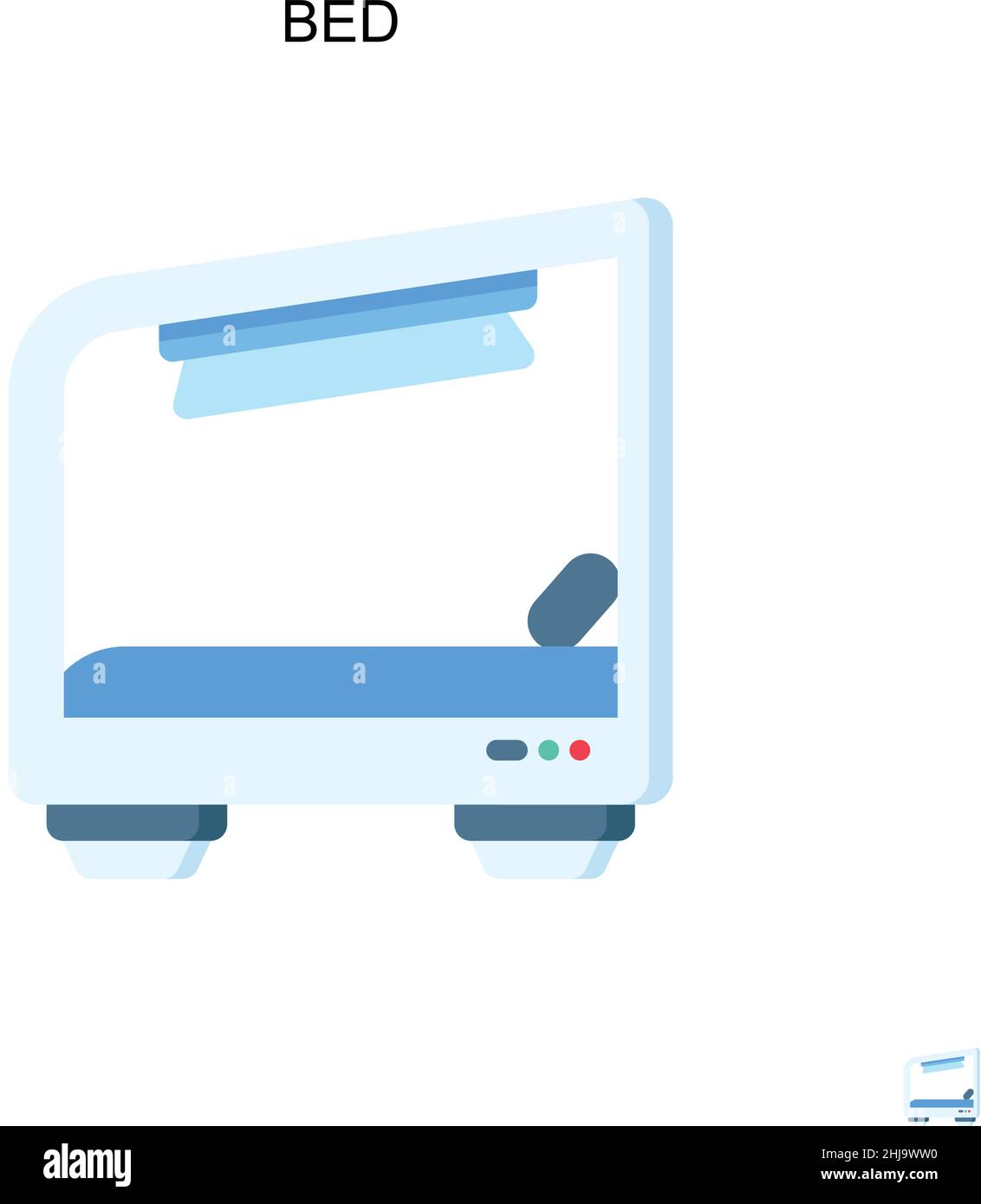 Bed Simple vector icon. Illustration symbol design template for web ...