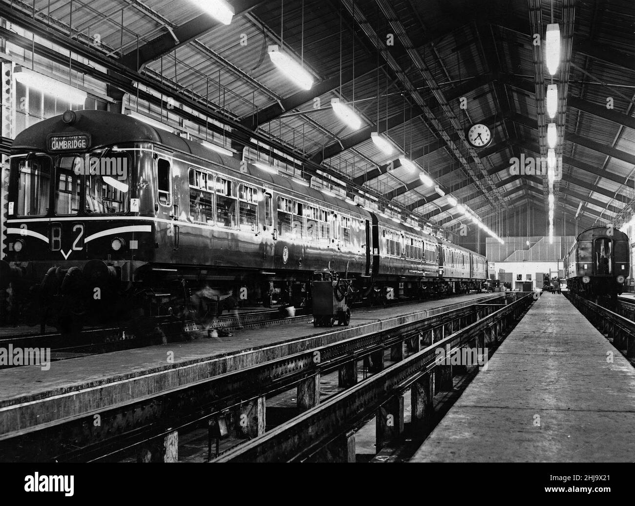 Diesel Multiple Unit seen here in the loco shed at Cambridge. 23rd ...