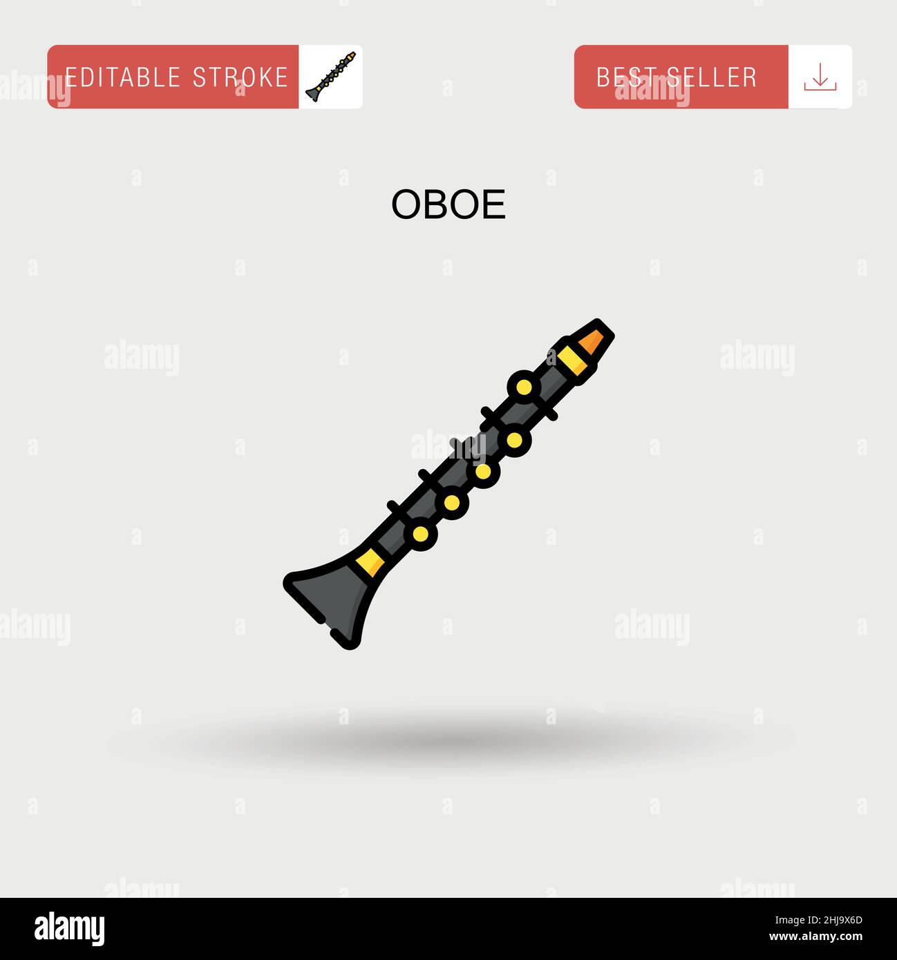 Oboe Simple vector icon Stock Vector Image & Art - Alamy