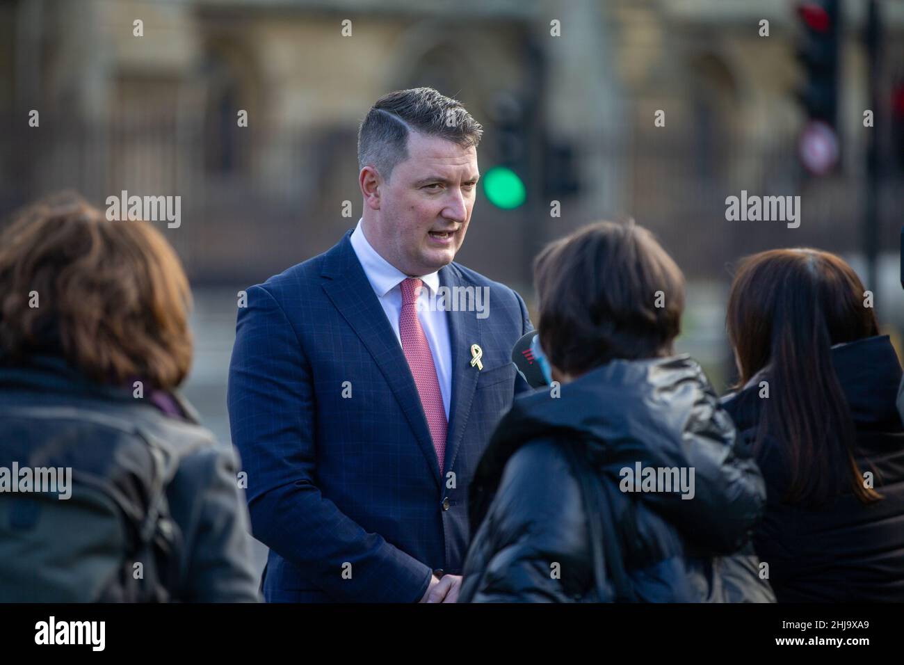 London, England, UK. 27th Jan, 2022. Belfast North Sinn /Fein MP JOHN ...