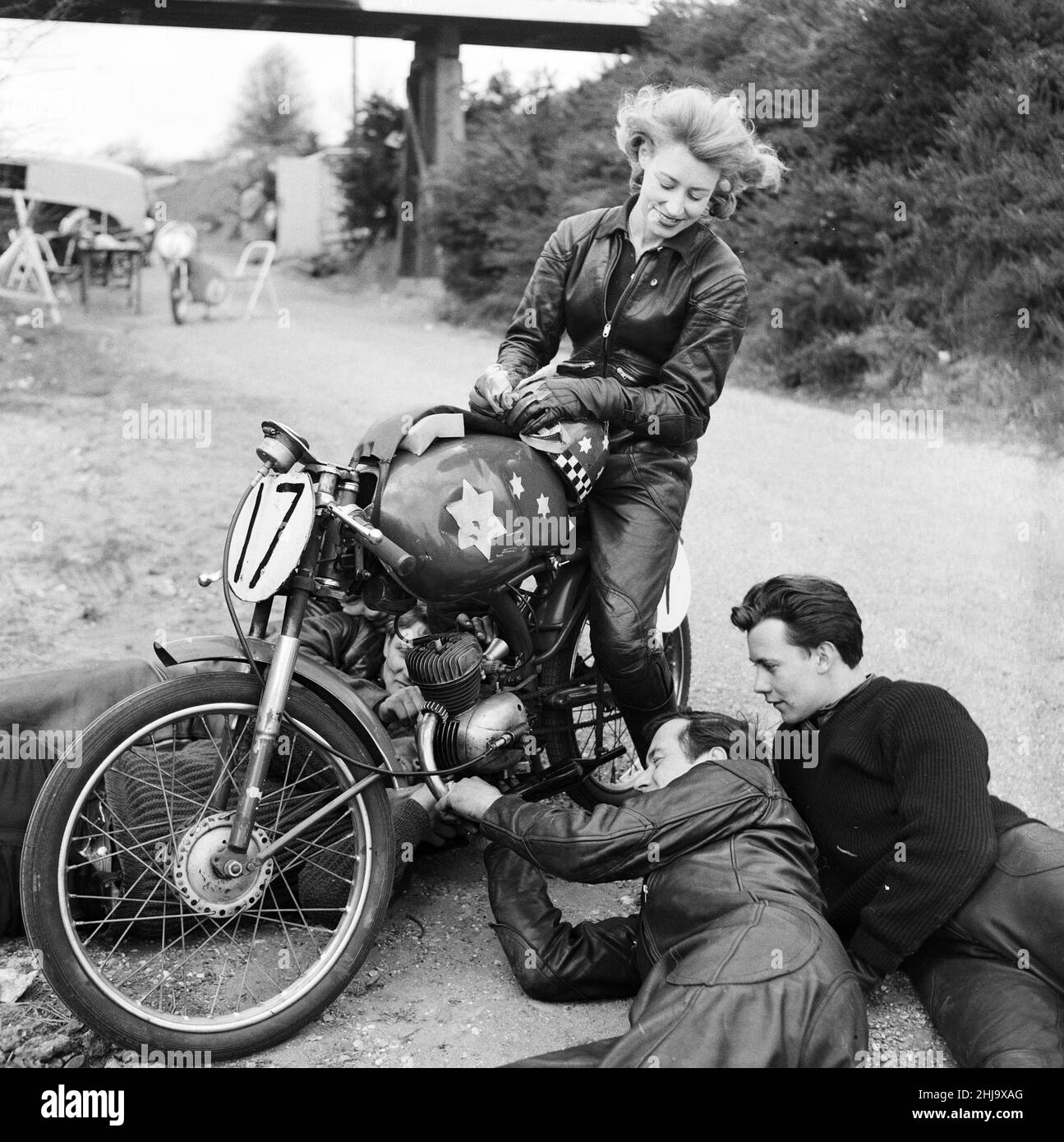 Beryl Swain, motorcycle road racer from London, she will be competing ...
