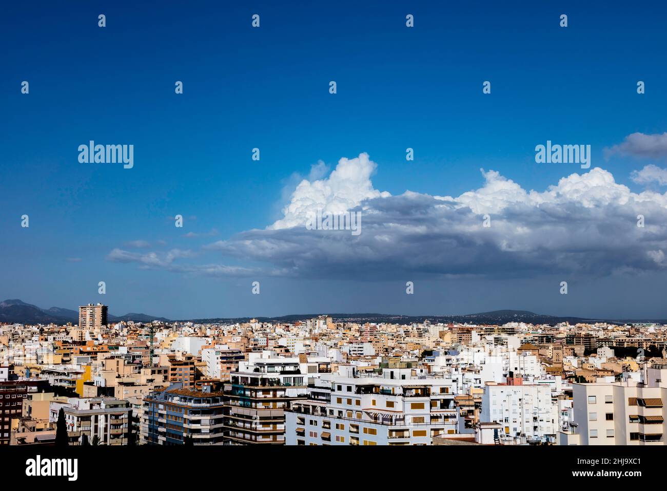 Blue sky and clouds over Palma, Mallorca, Spain Stock Photo - Alamy