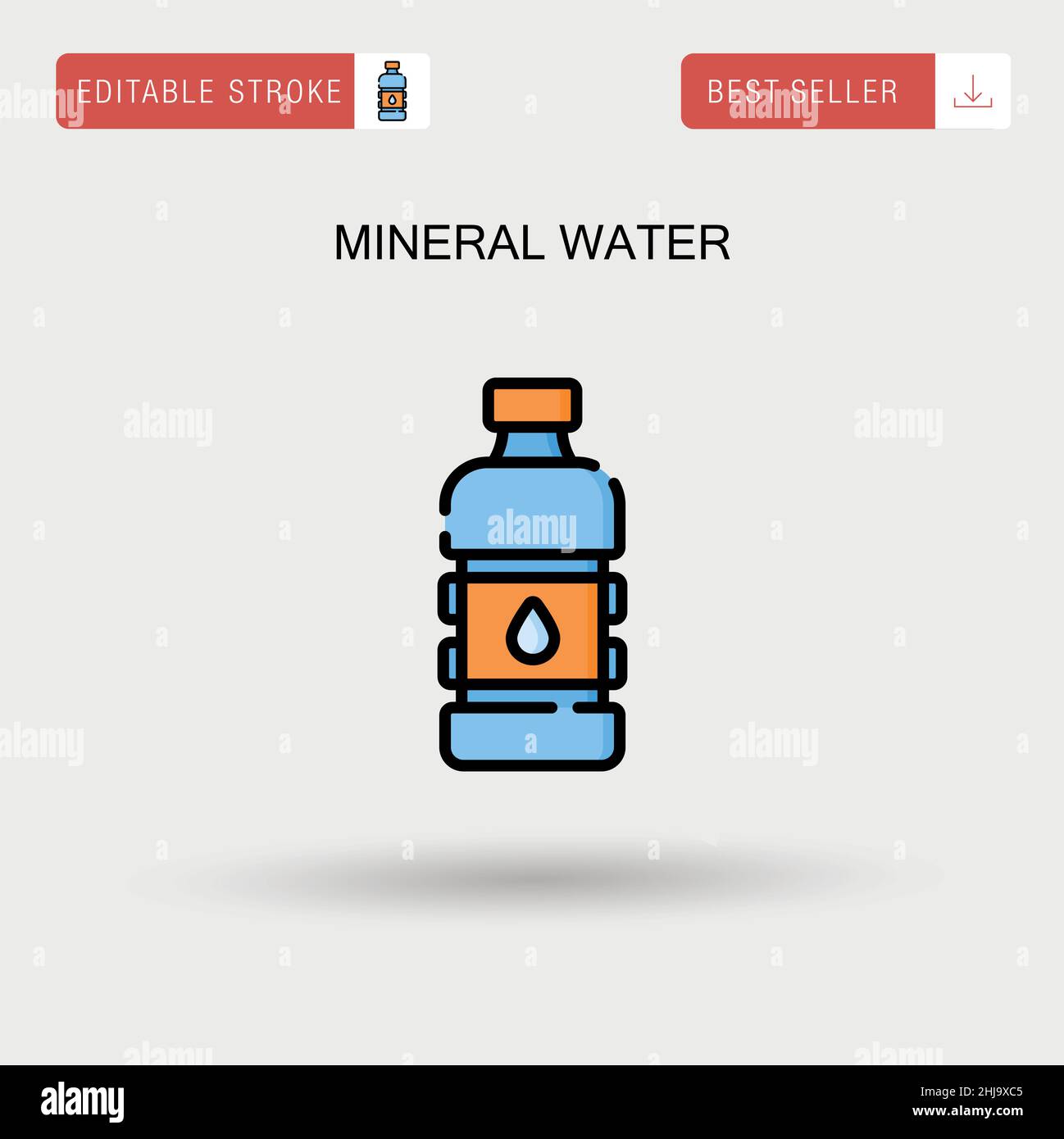 Mineral water Simple vector icon Stock Vector Image & Art - Alamy