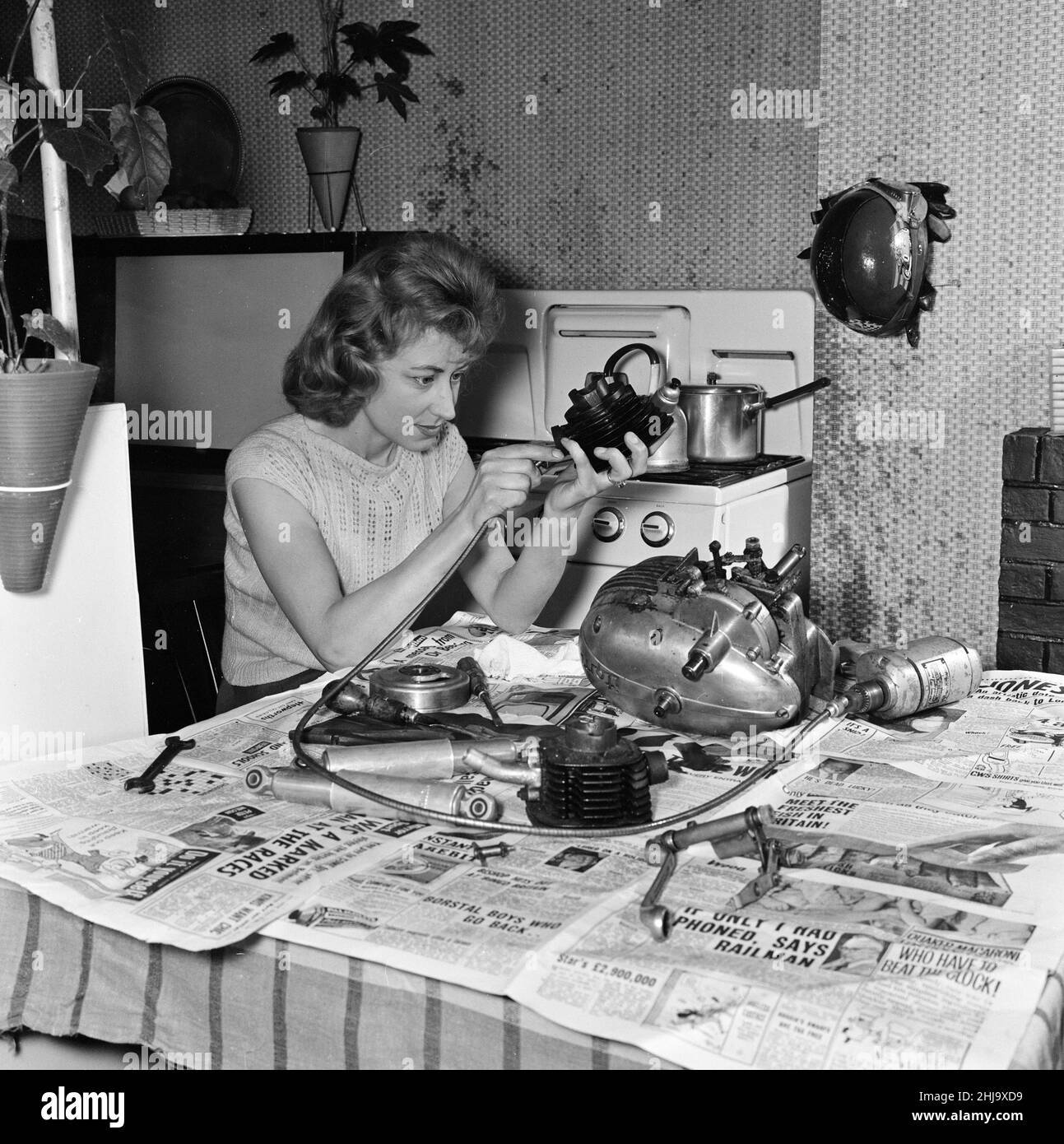 Beryl Swain, housewife and motorcycle road racer from Walthamstow ...