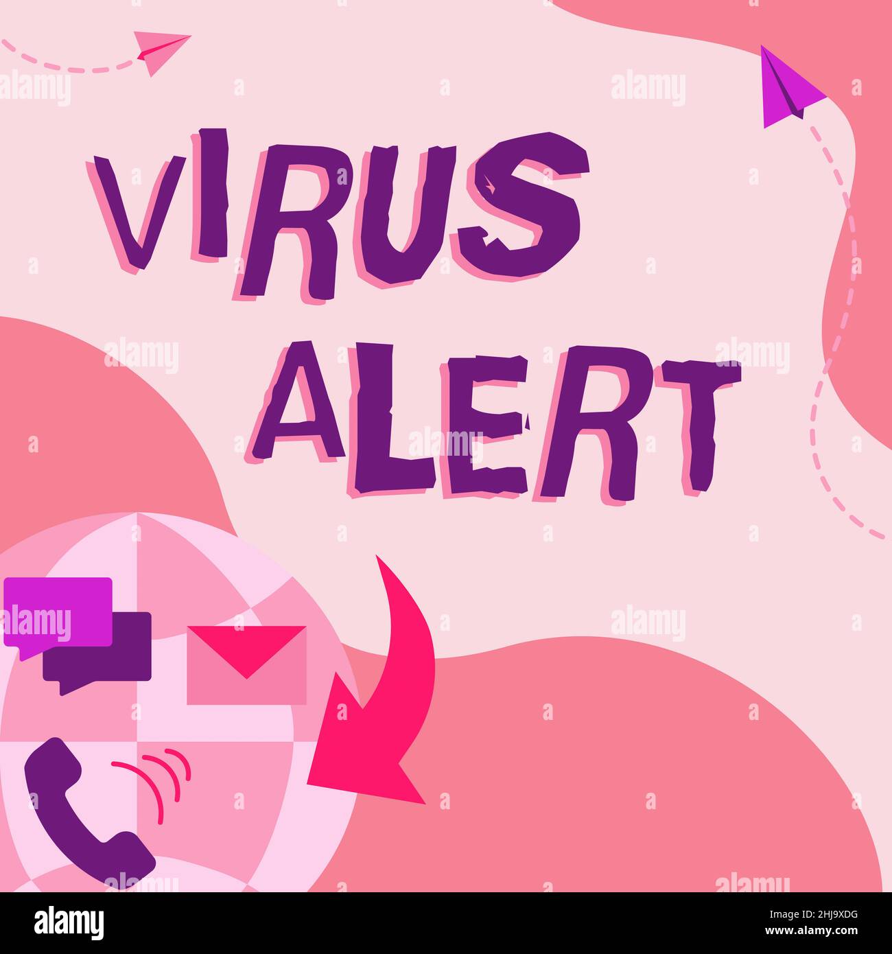 Text showing inspiration Virus Alert. Business concept a quick to ...