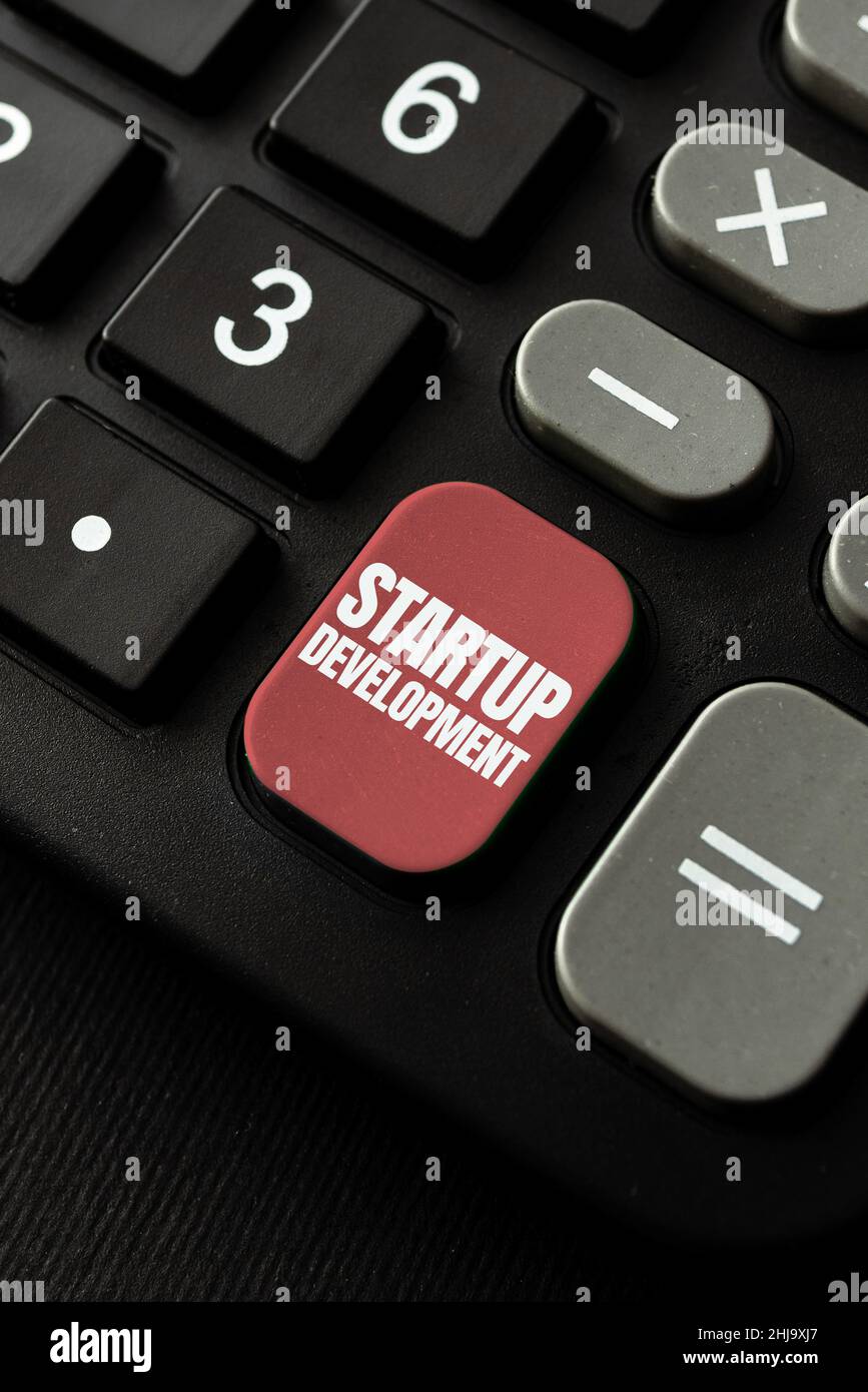 Writing displaying text Startup Development. Conceptual photo ...