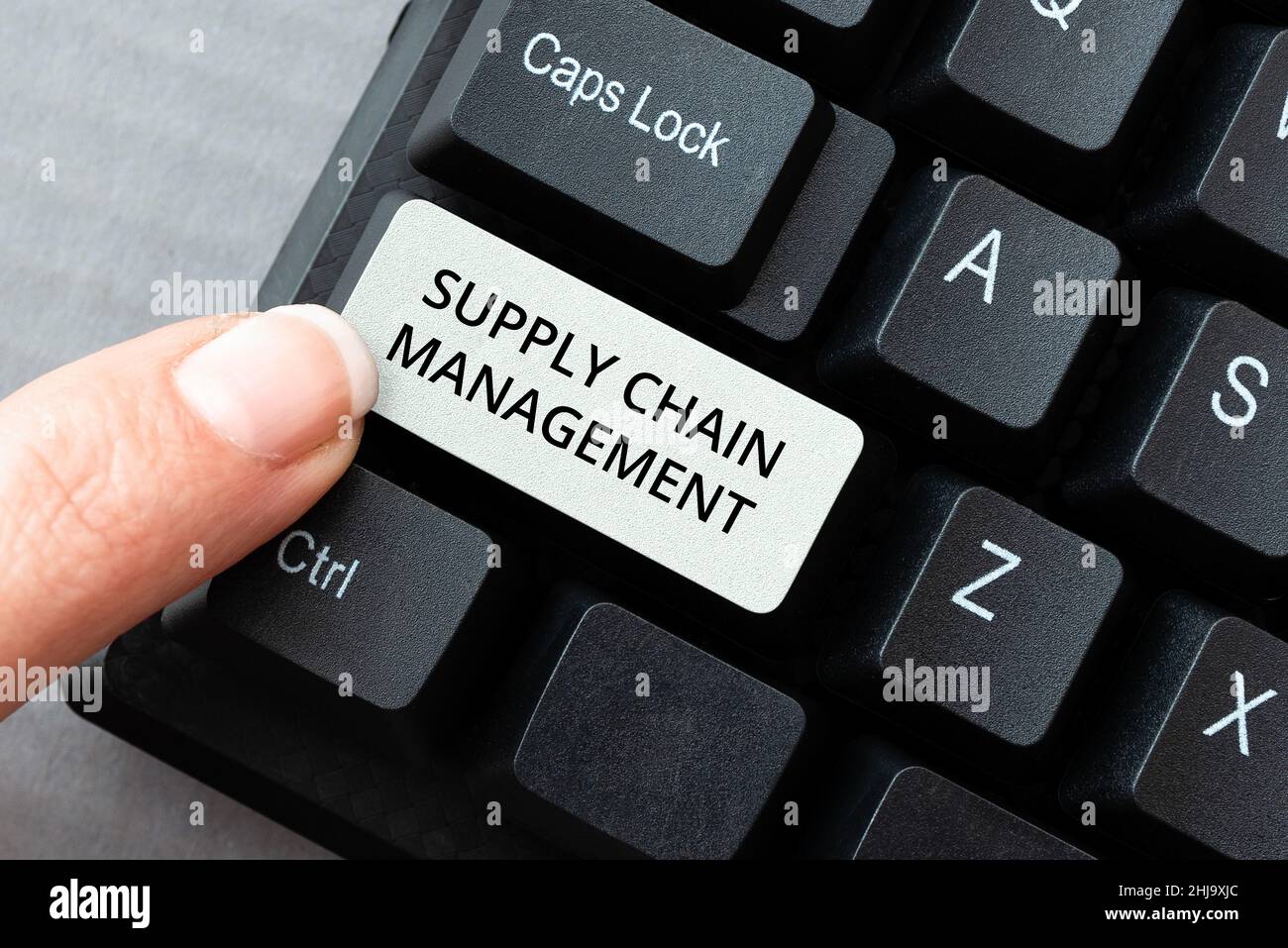 Text caption presenting Supply Chain Management. Word Written on ...