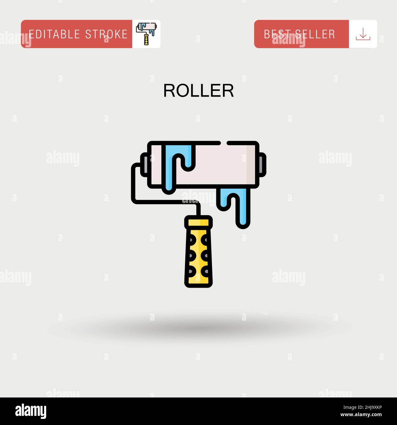 Roller Simple vector icon Stock Vector Image & Art - Alamy